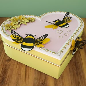 SVG Bumblebee Template, Layered Bee DXF Bundle for Compositions, Paper ...