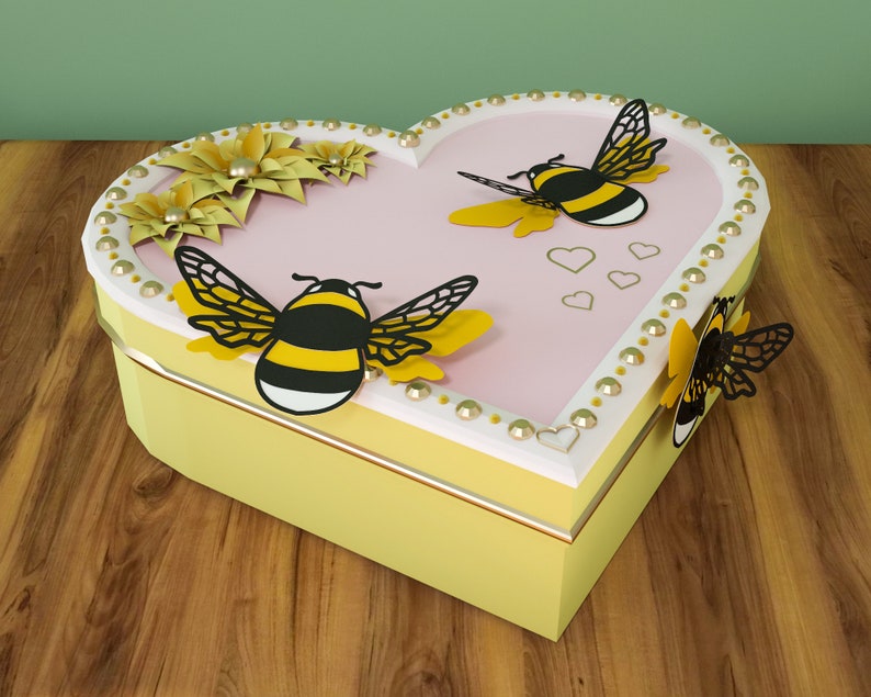 SVG Bumblebee Template, Layered Bee DXF Bundle for Compositions, Paper ...