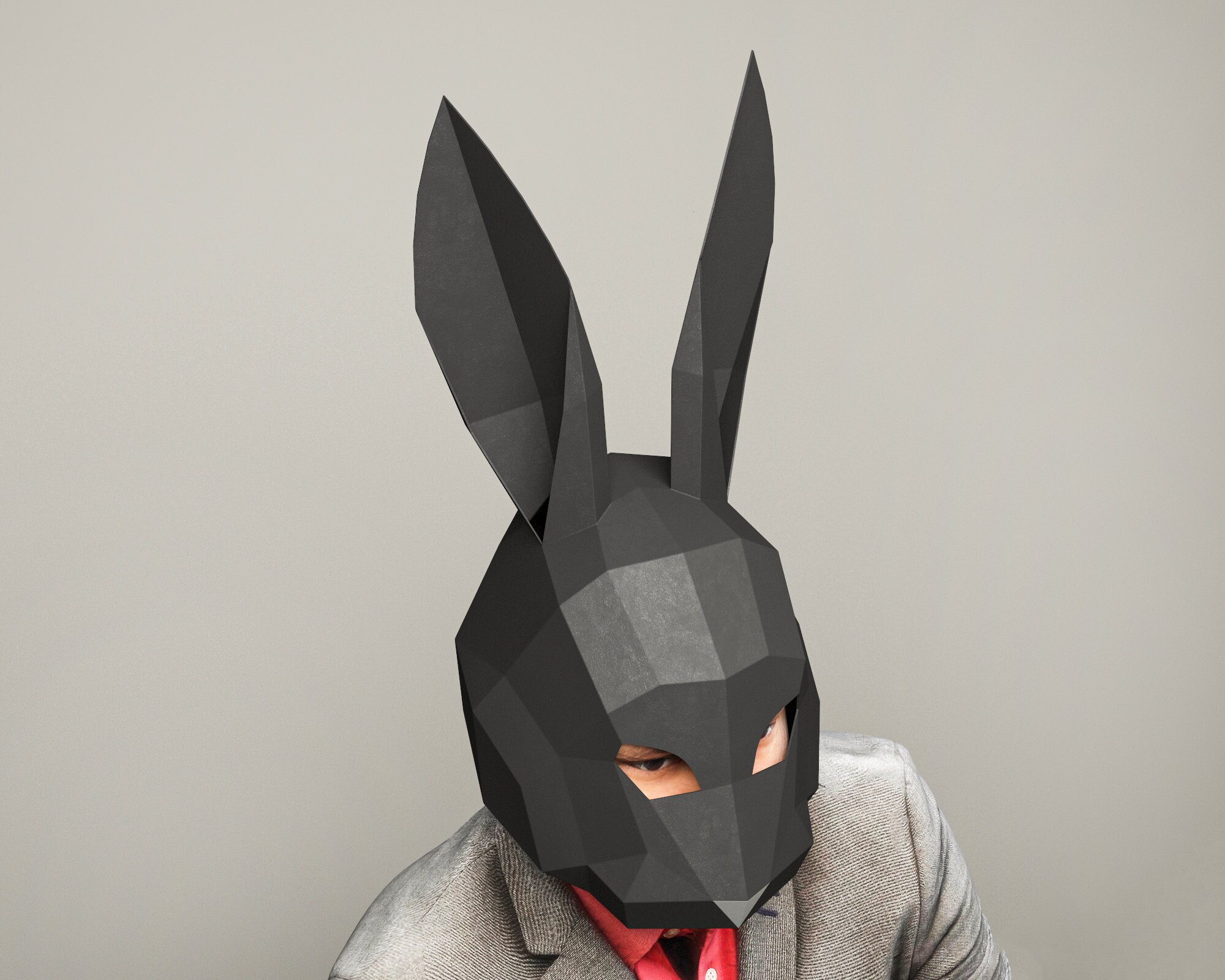 Rabbit Mask SVG Template Papercraft Mask Paper Craft Bunny - Etsy Australia