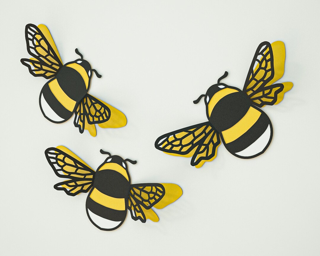 SVG Bumblebee Template Layered Bee DXF Bundle for - Etsy