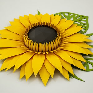 Paper Craft Sunflower, DIY Flower Svg, Dxf, Pdf Temlate, 3D Papercraft ...