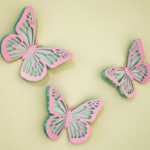 Butterfly SVG, 3D Layered Paper Butterfly, Paper Cut Decor, DXF ...