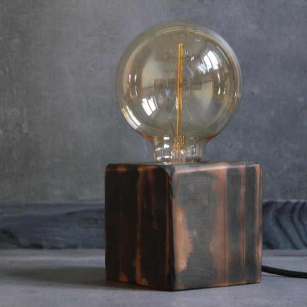 Small Wood Lamp - Etsy
