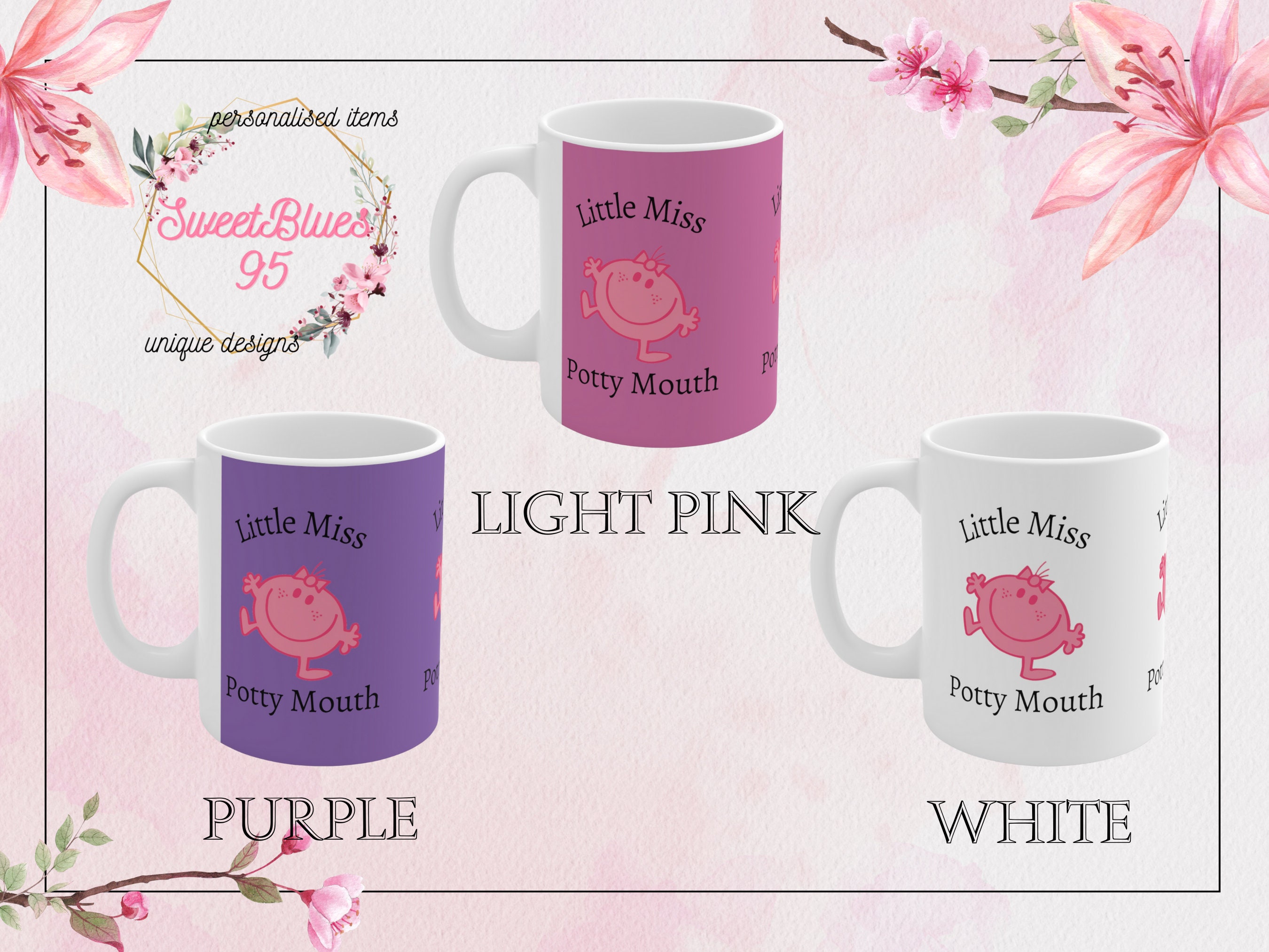 Little Miss Potty Mouth Swearing Funny Profanity Mug Mr Men - Etsy