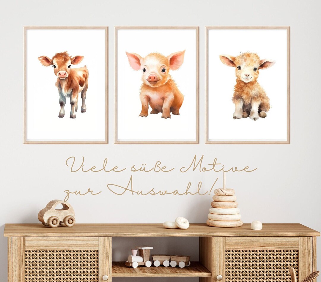 Farm Pictures, Farm Animals Posters, Farm Posters, Set or Individually ...