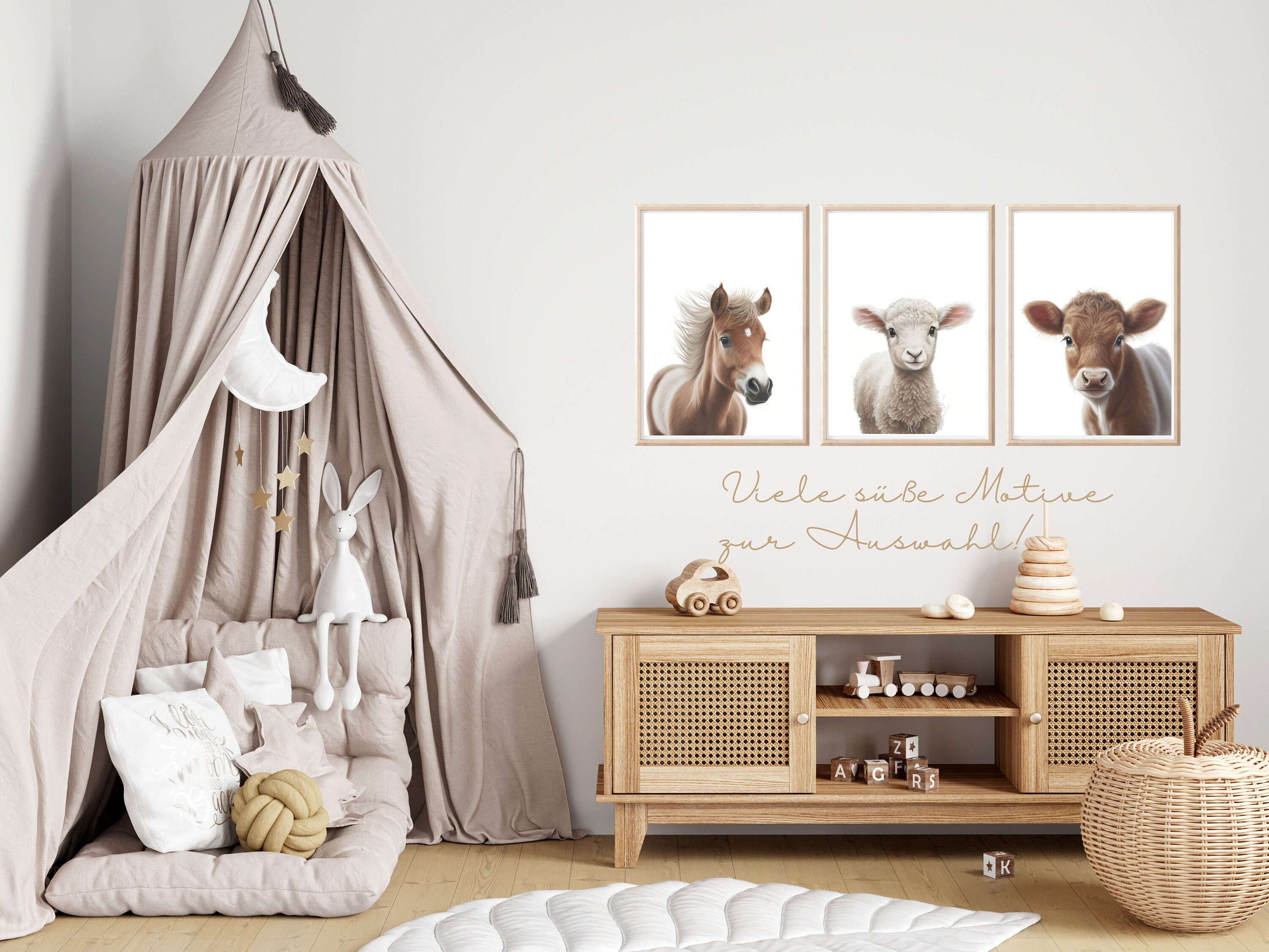Children's Poster Farm Children's Room Decoration Wall Picture Farm ...