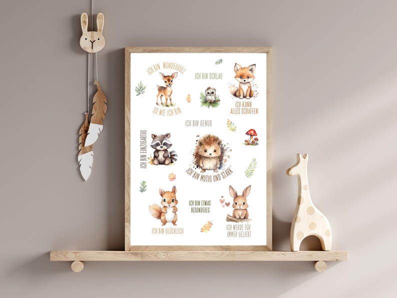 Affirmation Poster for Children, Forest Animals; Affirmations for ...