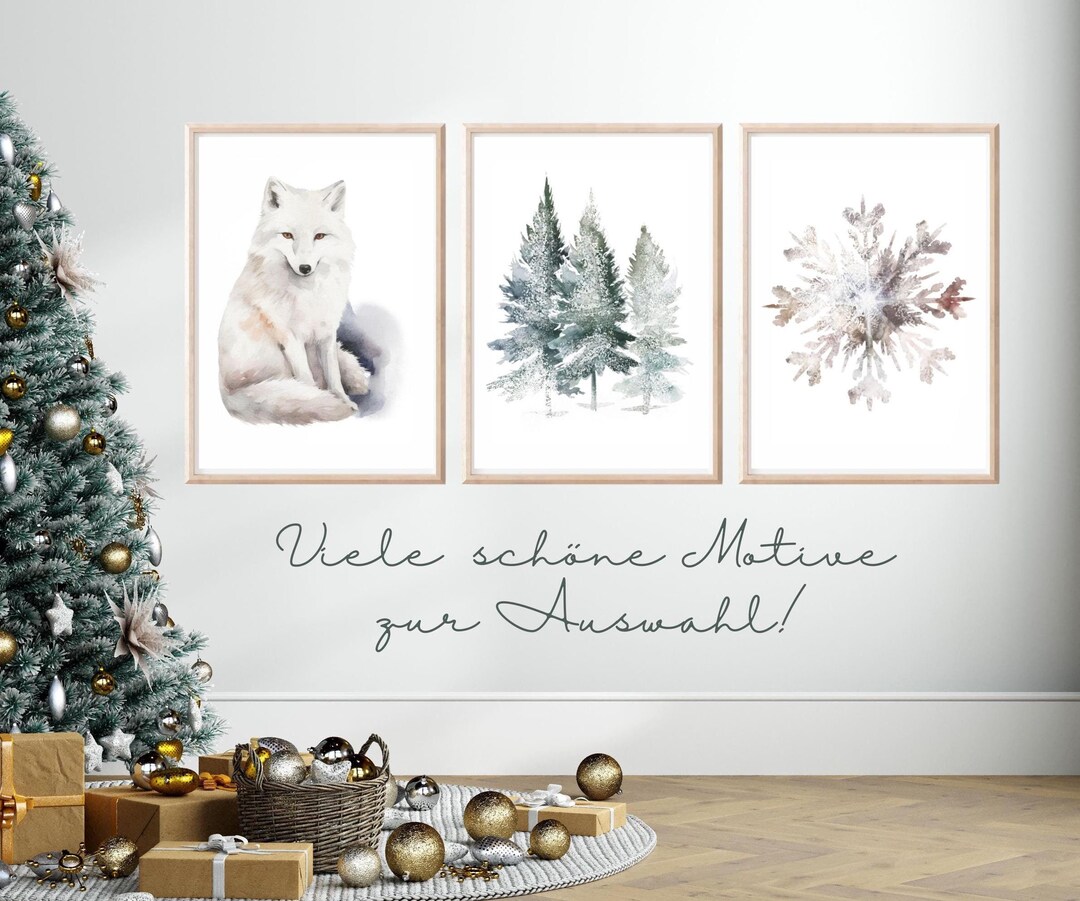 Poster Set Christmas Pictures Wall Decoration Gift Christmas Poster Set ...