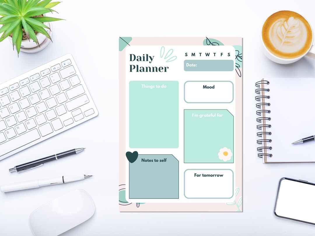 Printable Daily Desk Planner to Do List Digital Daily Desk - Etsy