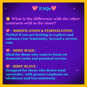 Sissification and Feminization Contract: Formal Sissy Agreement (PDF ...