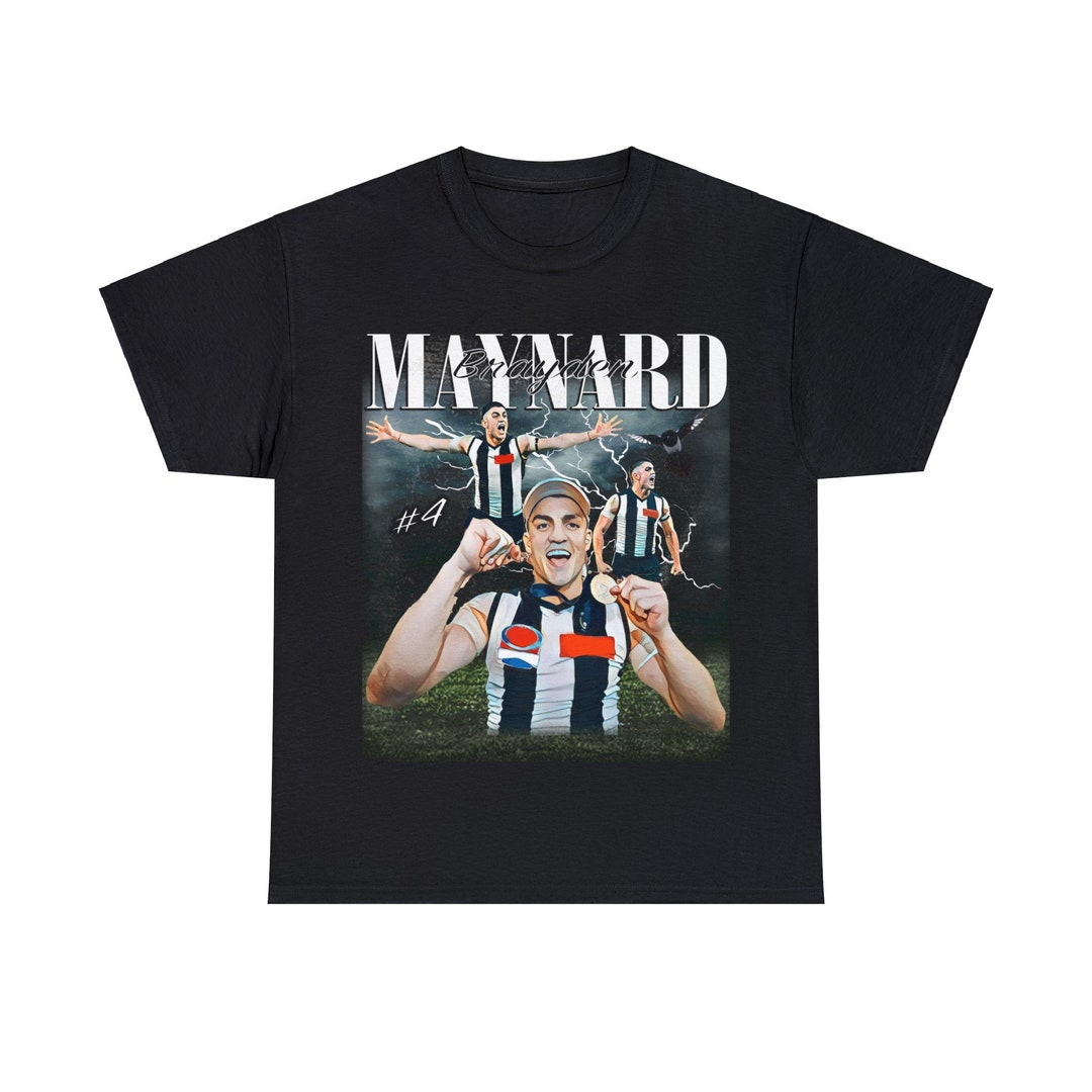 Vintage AFL T-shirt Collingwood Magpies Brayden Maynard 90s Inspired T ...