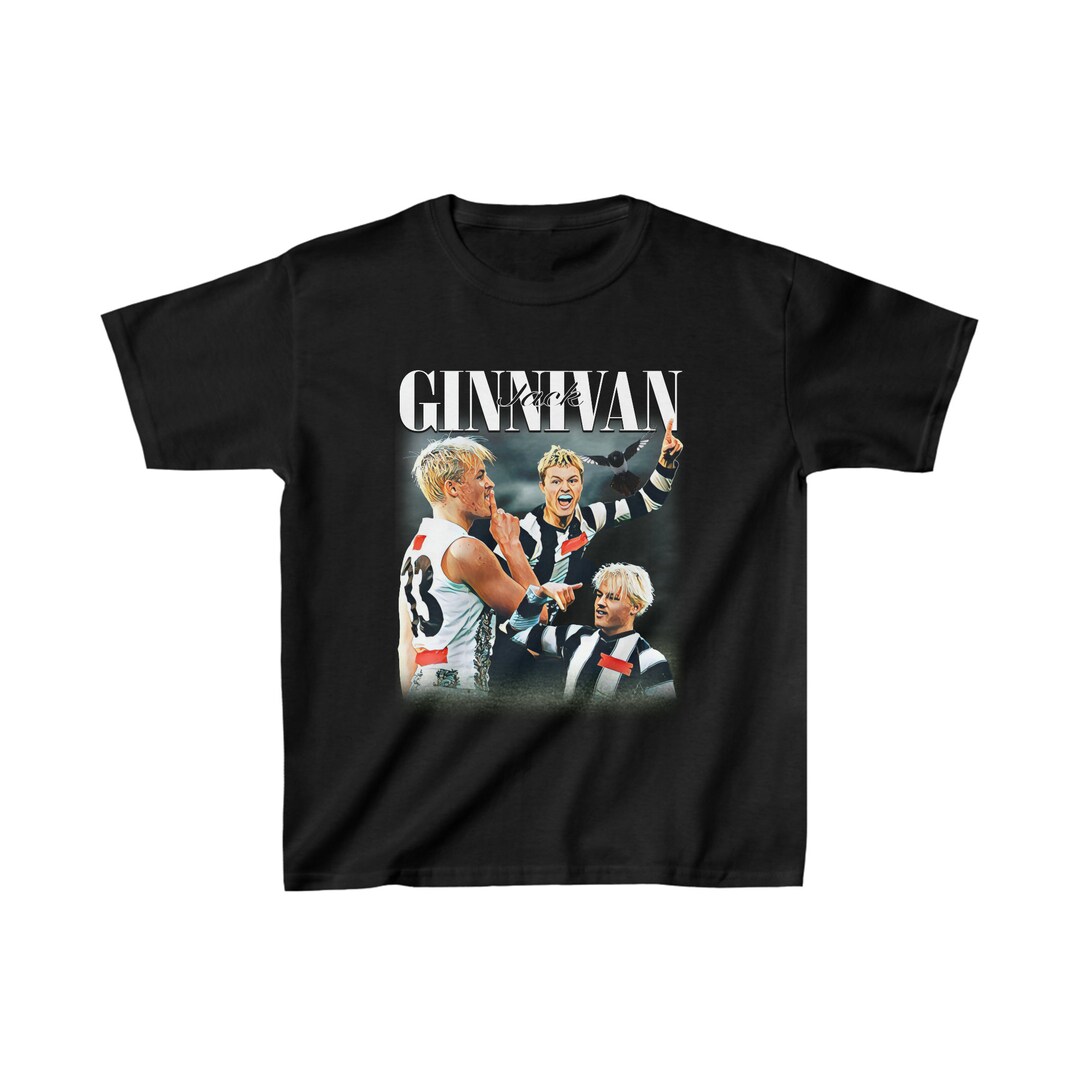 Kids Edition Jack Ginnivan Vintage AFL T-shirt for Kids Collingwood ...