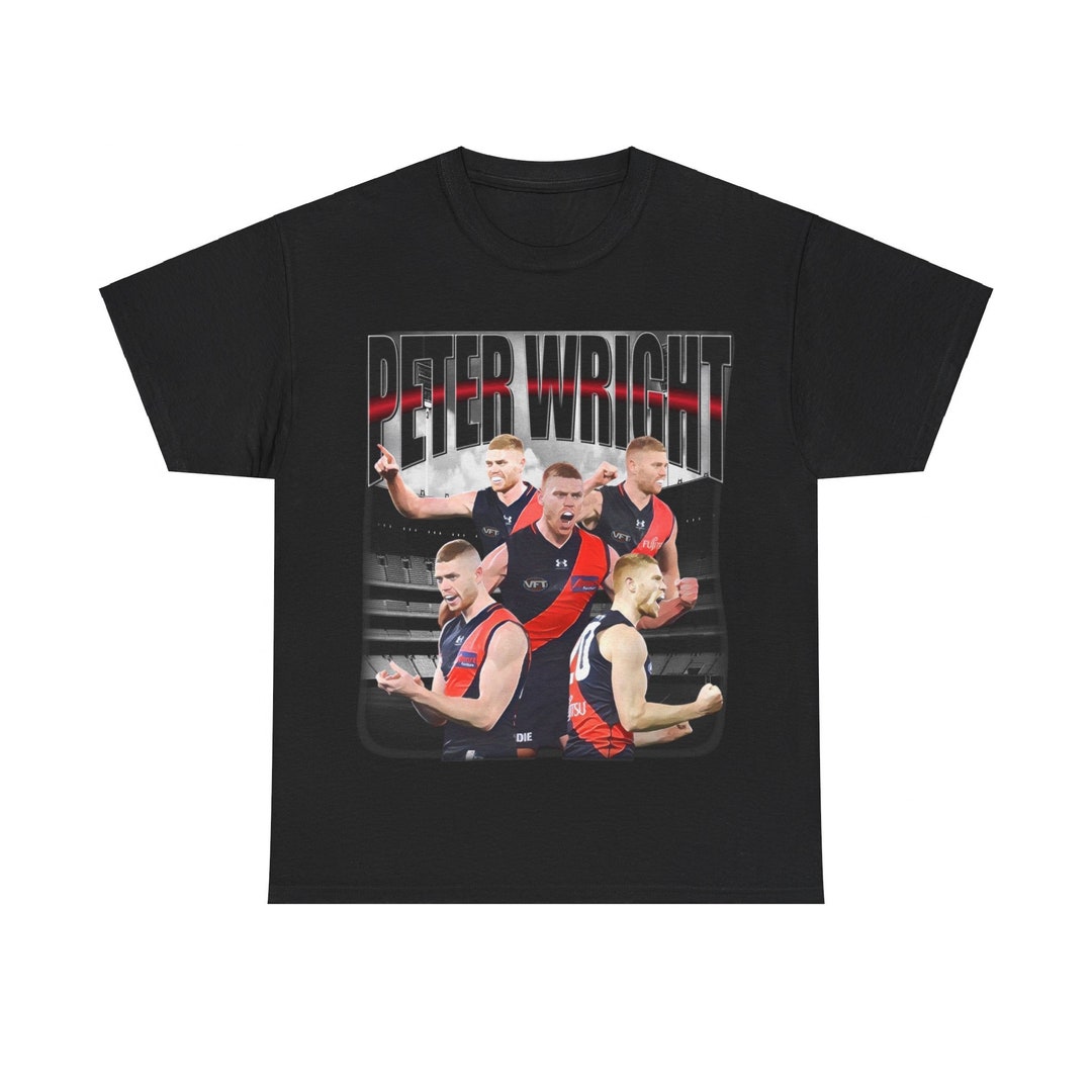 Vintage AFL T-shirt PETER WRIGHT Essendon Bomber 90s Inspired T Shirt ...