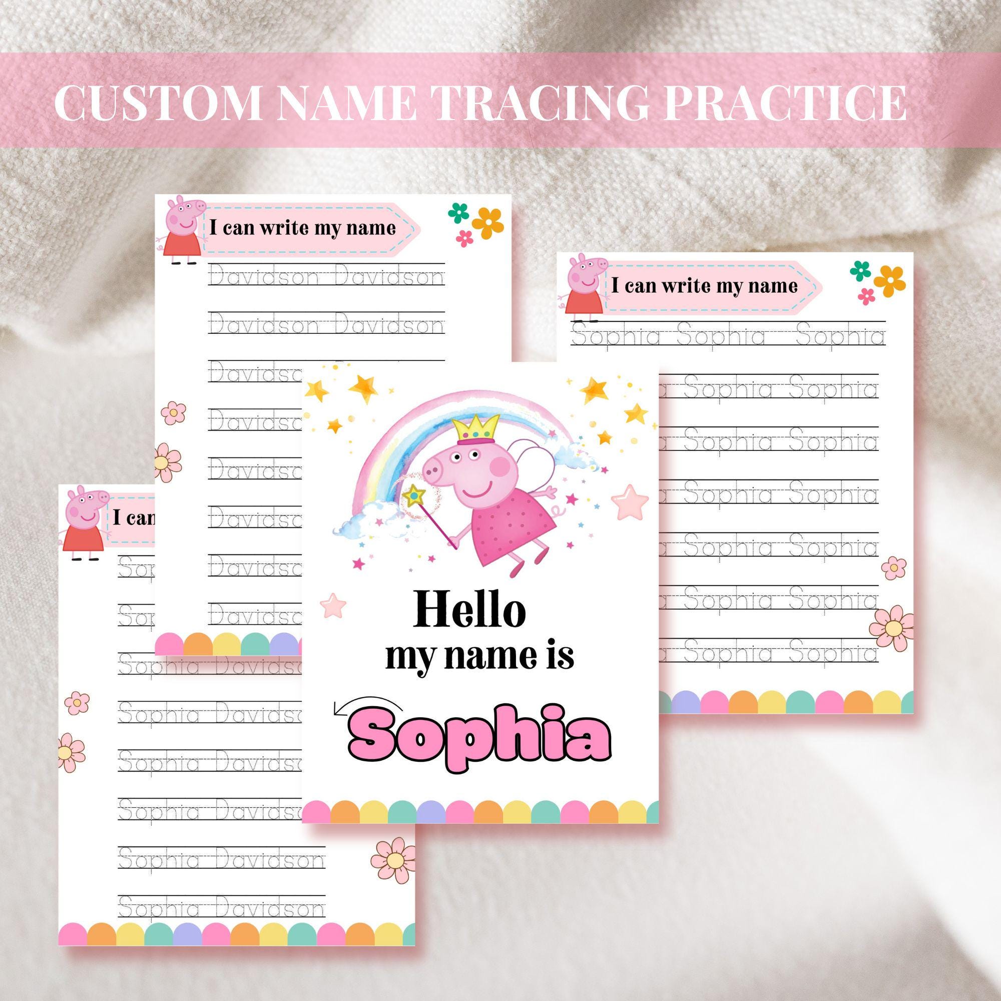 Personalized Name Tracing Worksheet: Handwriting Practice (digital ...