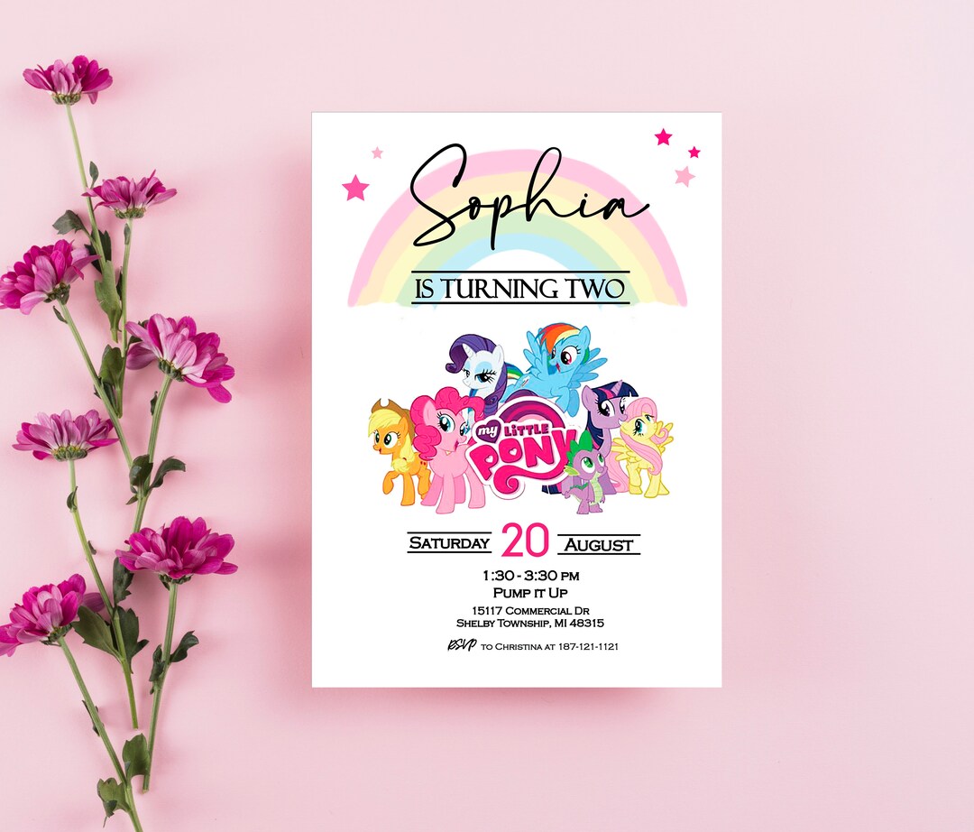 Little Pony Birthday Invitations, My Pony Invitations, Little Pony ...
