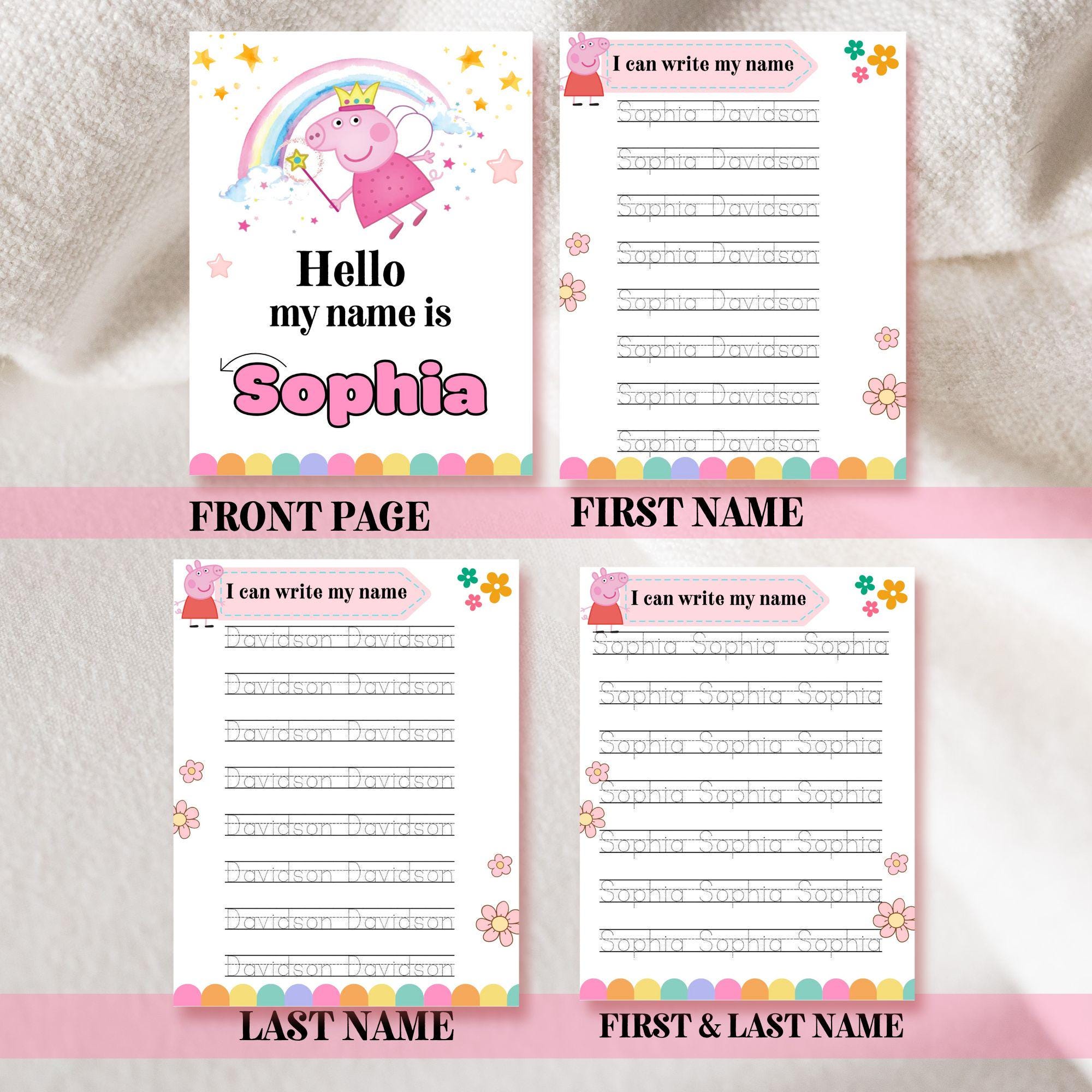 Personalized Name Tracing Worksheet: Handwriting Practice (digital ...