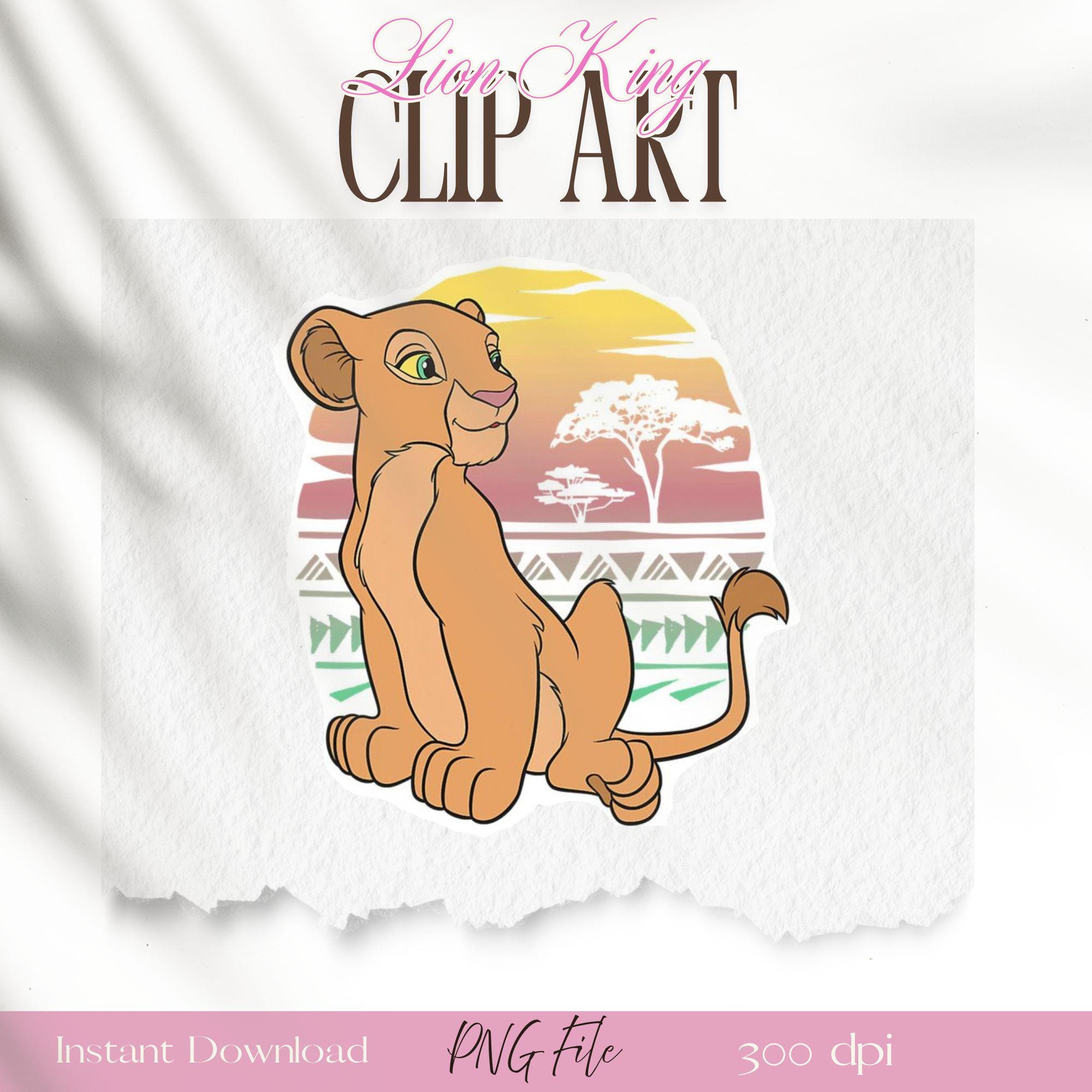 Nala Lion King Clipart: Safari Lioness PNG for Sublimation - Etsy