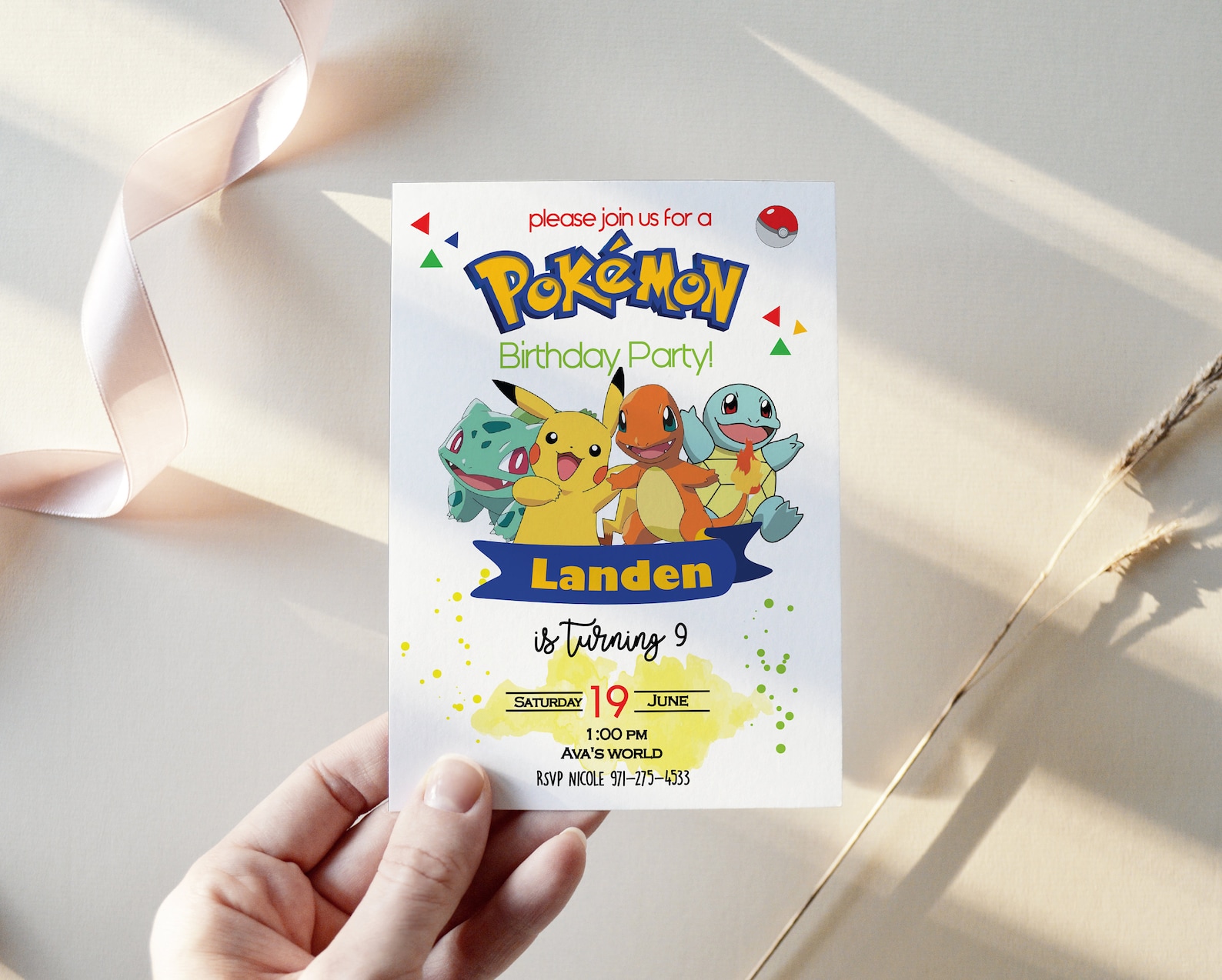 Pokemon Invitations, Pokemon Birthday Invites, Pokemon Party Invites ...