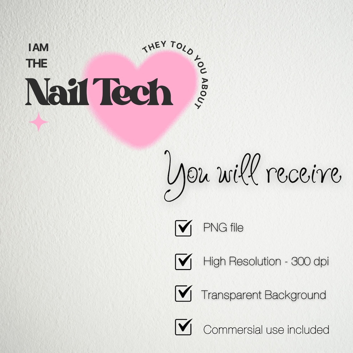 I Am the Nail Tech They Told You About Clipart, Nail Artist Clip Art ...