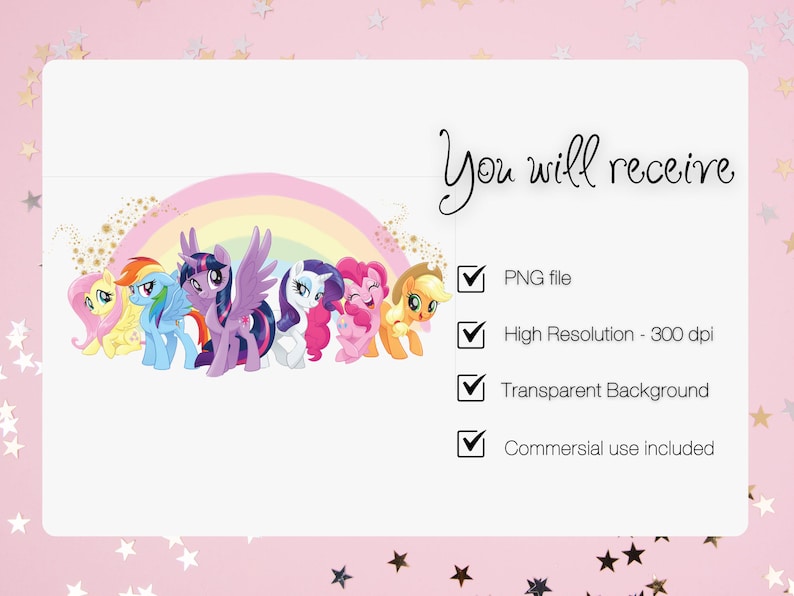 Pony Clipart, Pony Clip Art PNG Sublimation Rainbow Illustration T ...