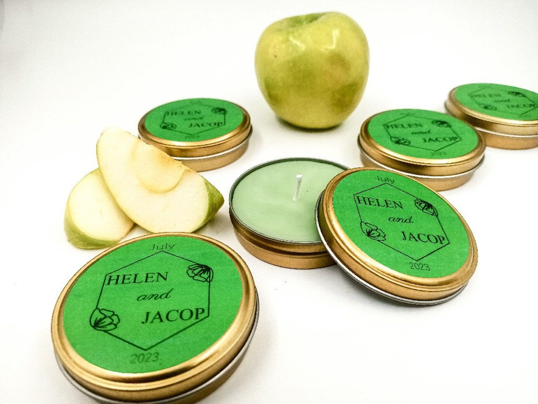 Green Apple Scented Candle, Colored Candle, Fruit Candle, Scented ...
