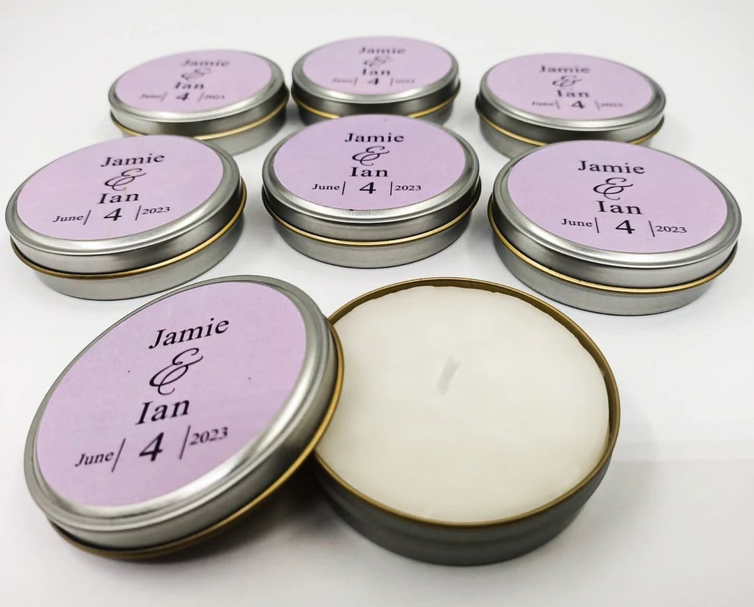 Personalized Mini Candles Wedding Favors For Guests In Bulk Candle