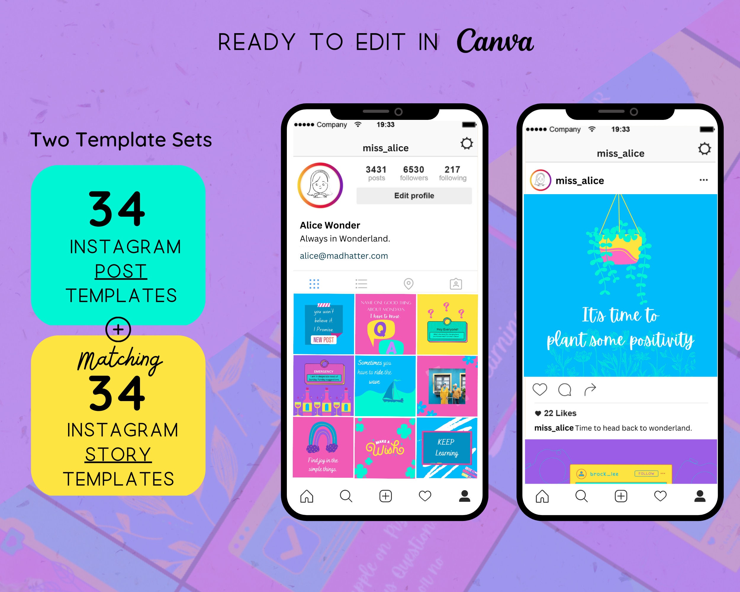 Colorful Instagram Template Canva, Bright Instagram Post Ideas, Fun ...