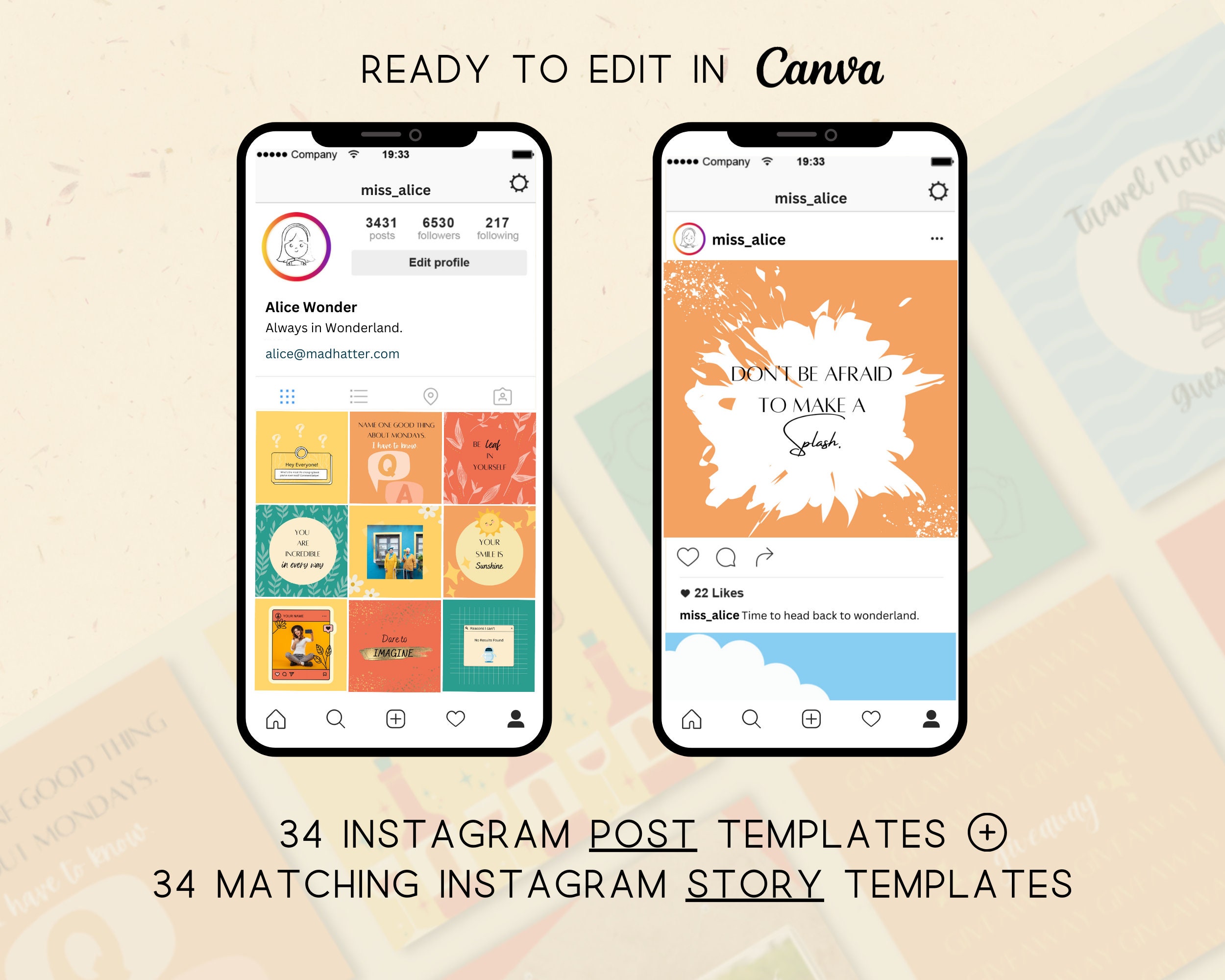 Colorful Instagram Template Canva, Bright Instagram Post Ideas, Fun ...