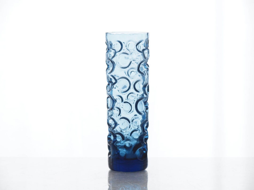 HIRSCHBERG, VINTAGE Glass Vase, Lunar Crater Decor, West German Mid ...