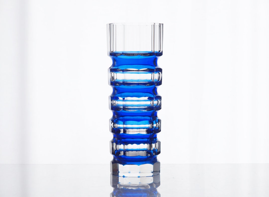 ART DECO Glass Vase, HAIDA, Bohemian Glass, Designed by Carl Meltzer or ...