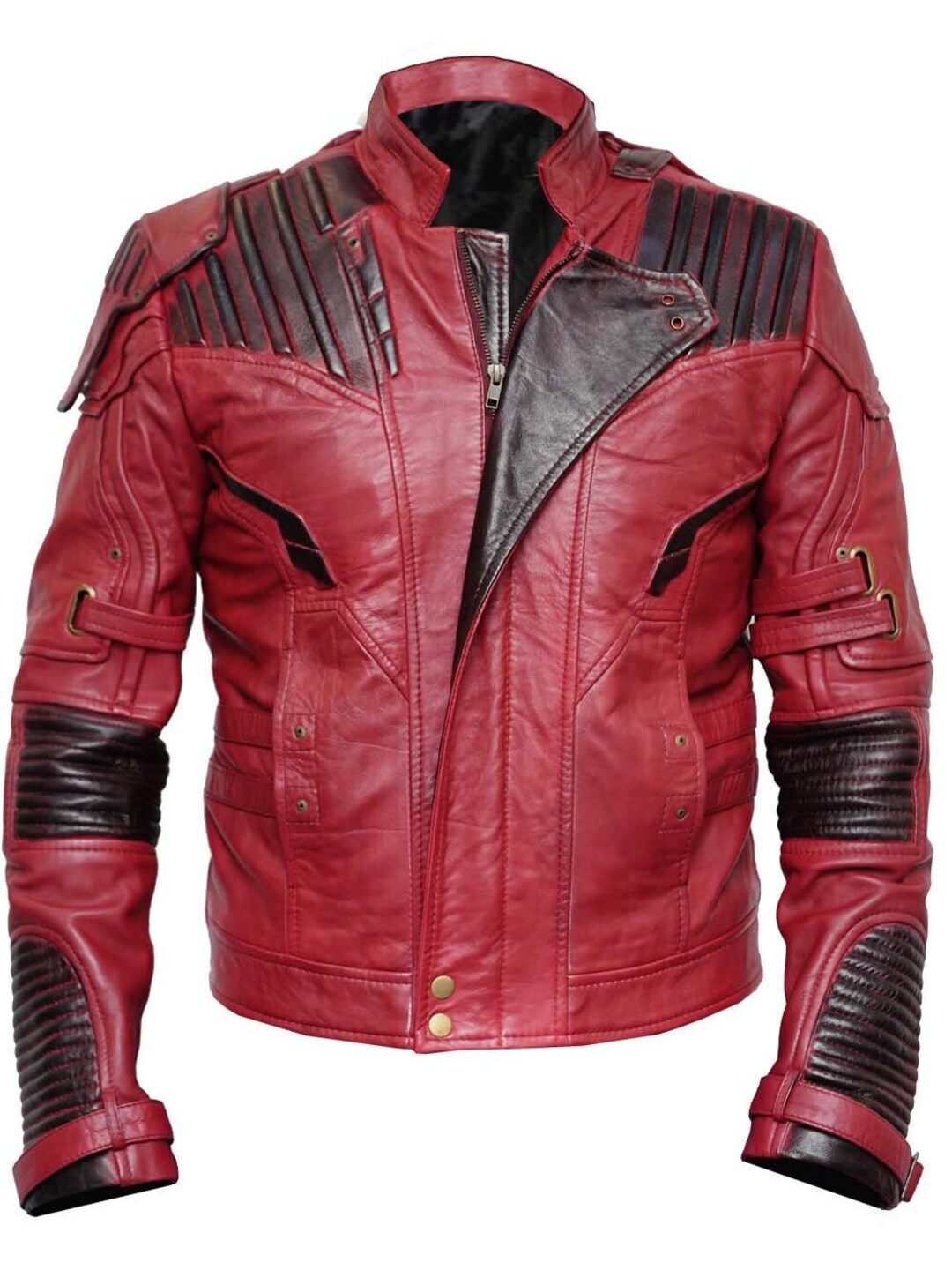 Men's Distressed Maroon Red Asymmetrical Unique Superhero Costume ...