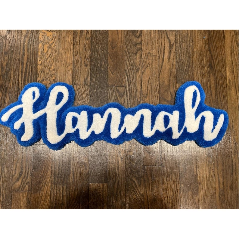 Personalized Rug Handmade Custom Name Rug Made With 100% Natural Wool ...