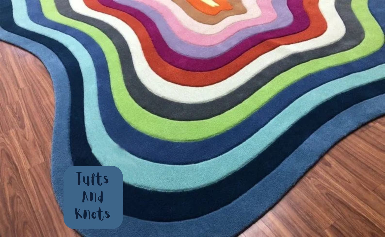 Irregular Shape Abstract Soft Handmade Rug, Hand-tufted Wool Area Rug ...