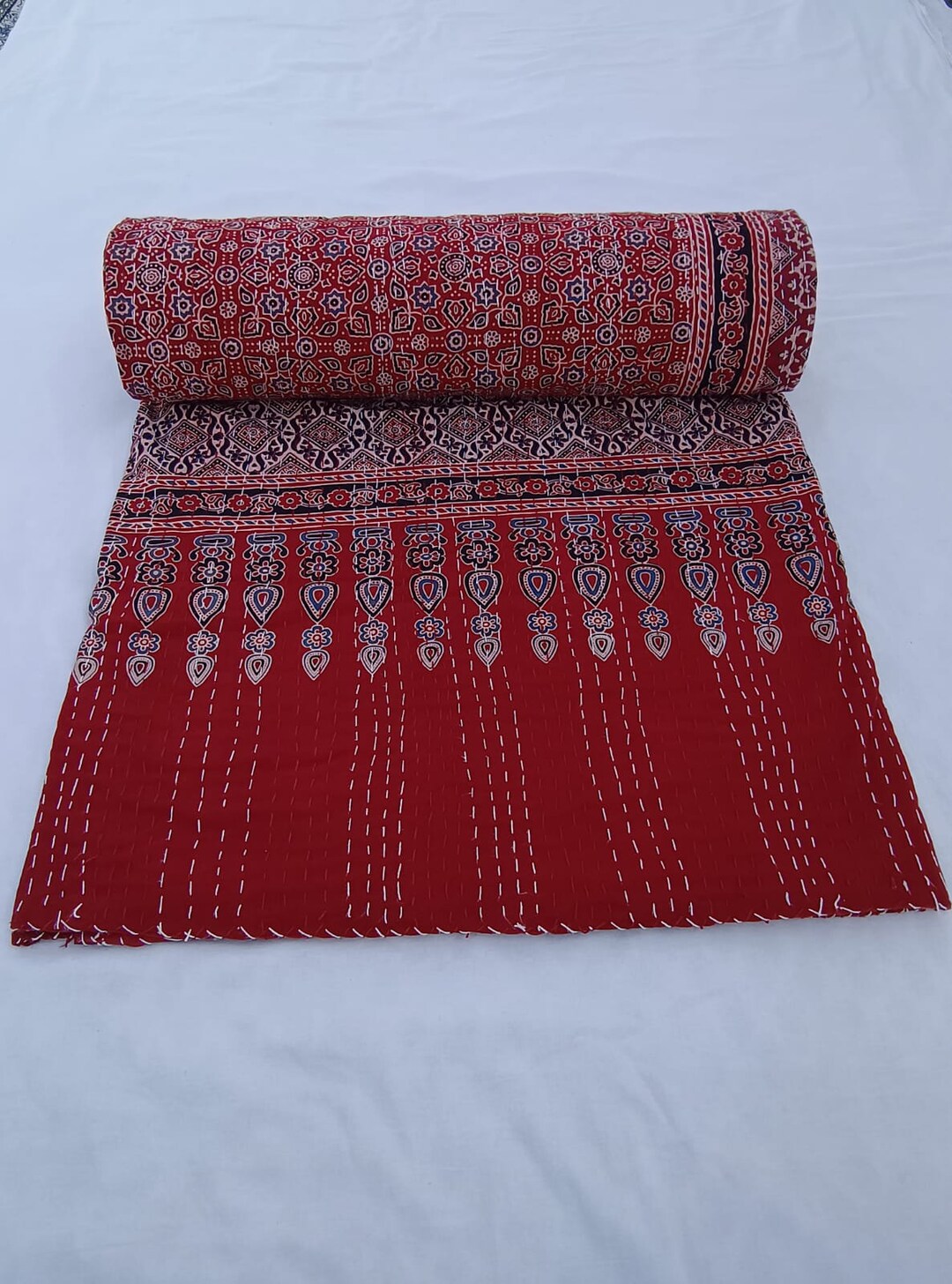 Ajrak or Ajrakh is a Unique Block Printed Textile. It Displays Special ...