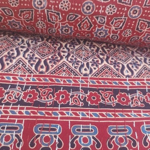 Ajrak or Ajrakh is a Unique Block Printed Textile. It Displays Special ...
