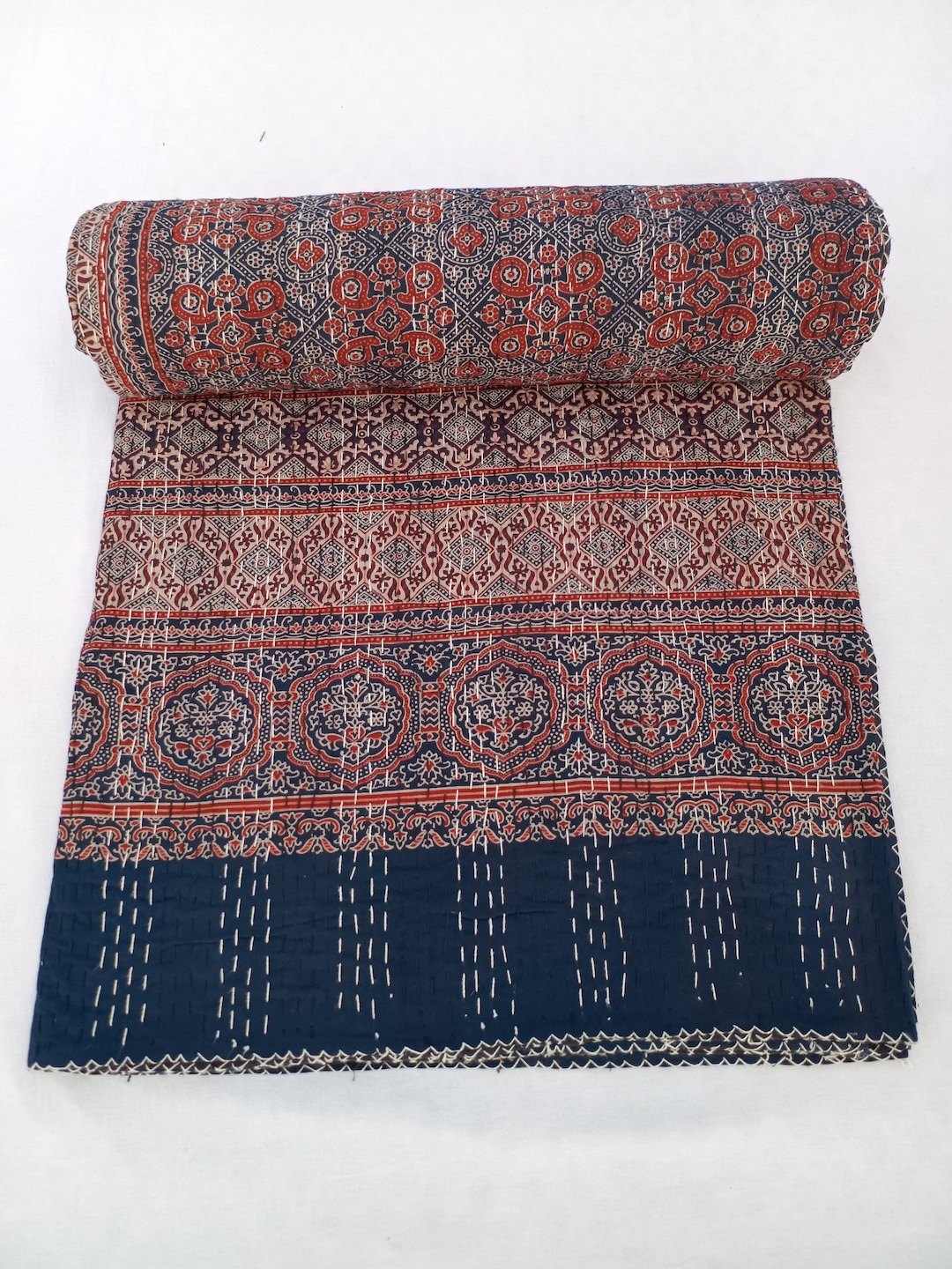 Ajrak or Ajrakh is a Unique Block Printed Textile. It Displays Special ...