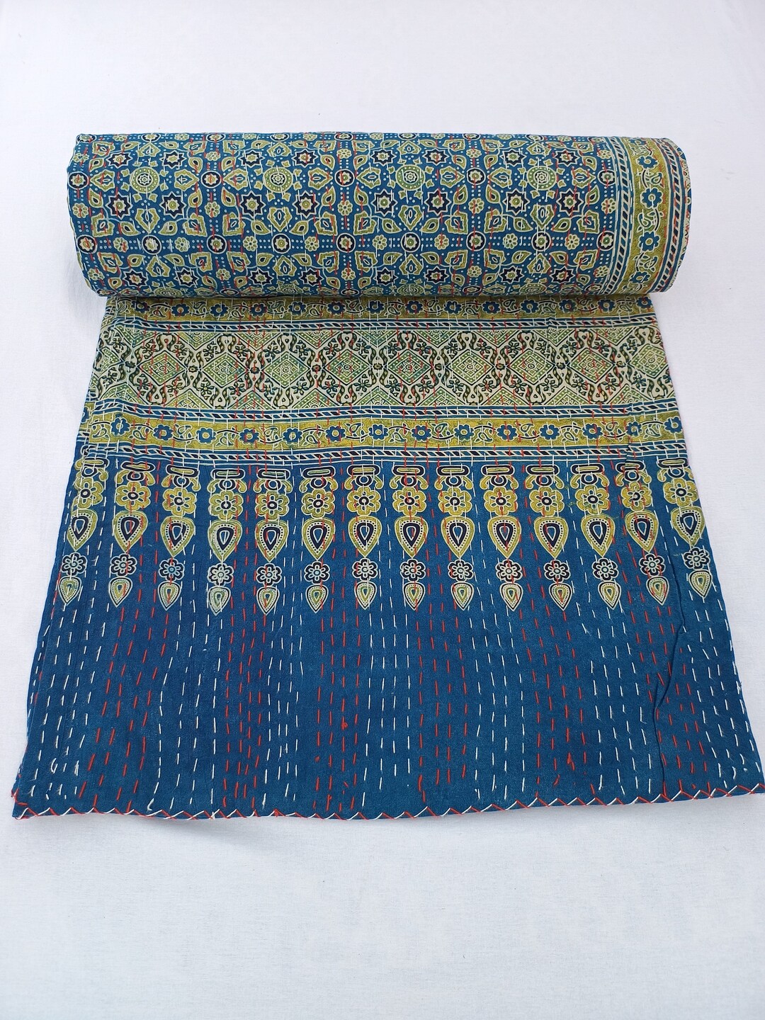 Ajrak or Ajrakh is a Unique Block Printed Textile. It Displays Special ...