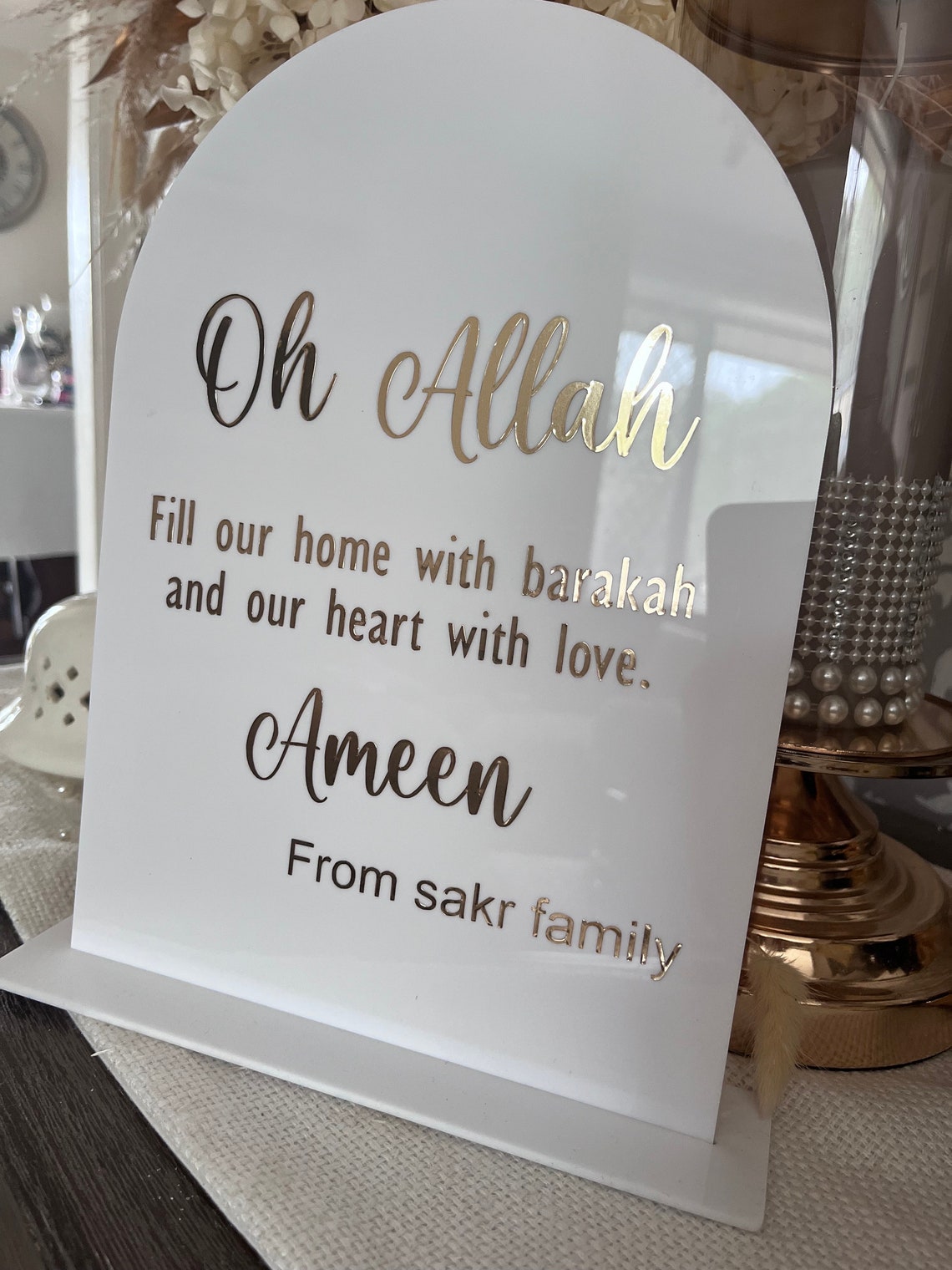 Acrylic Sign, Personalised Sign, Home Decor , Entryway Table Decor ...