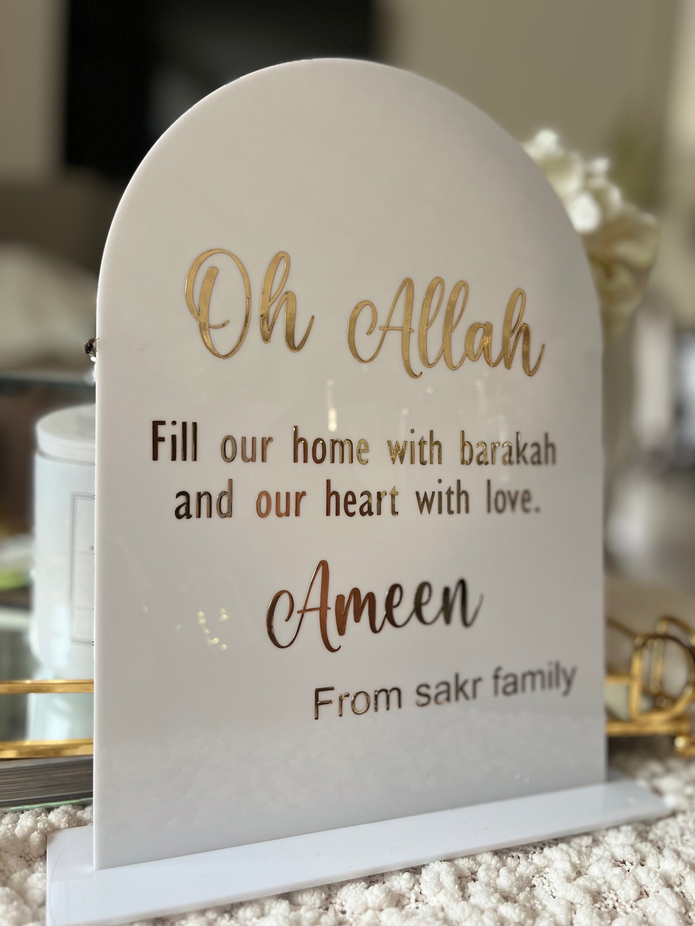 Acrylic Sign, Personalised Sign, Home Decor , Entryway Table Decor ...