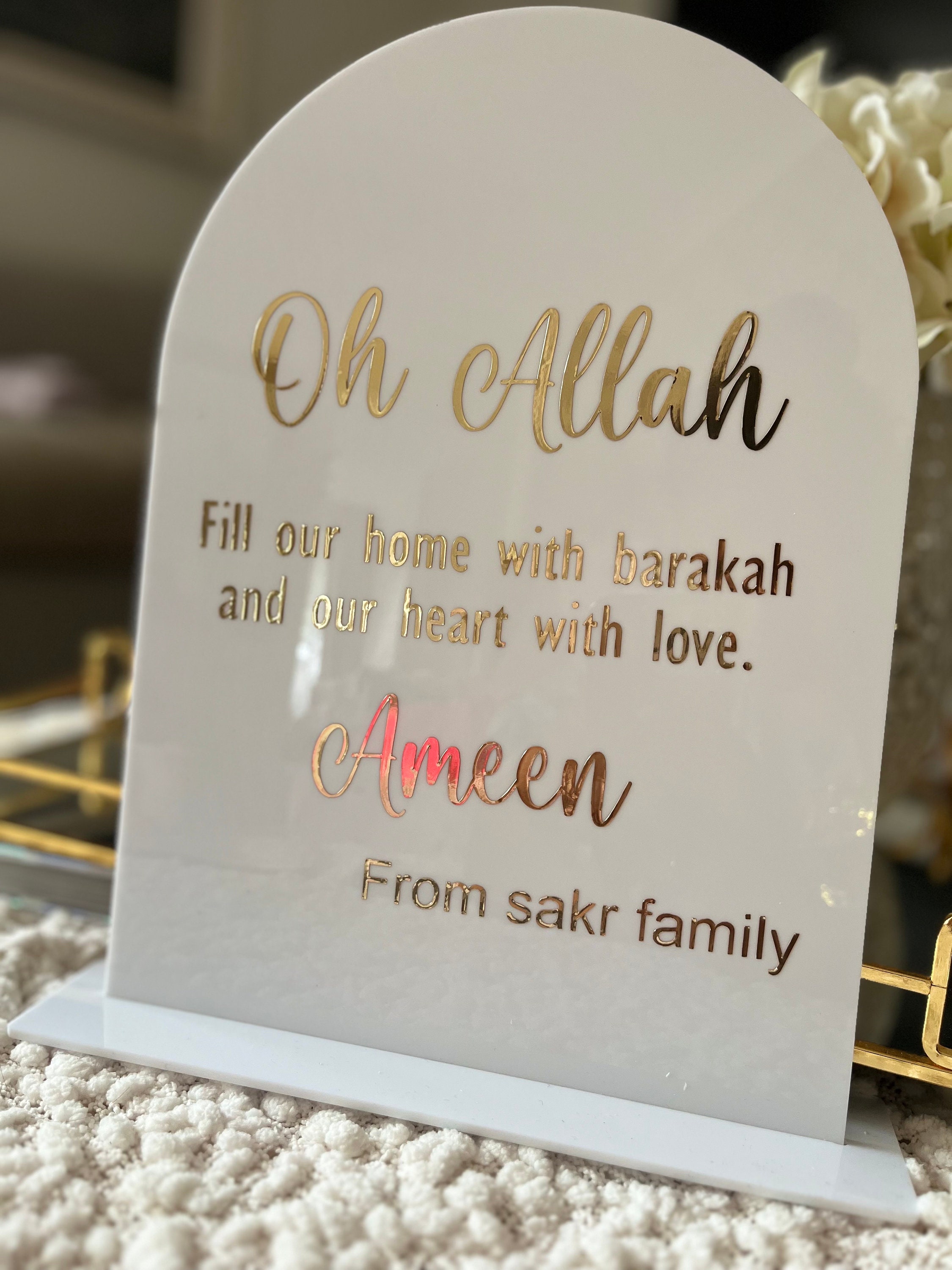 Acrylic Sign, Personalised Sign, Home Decor , Entryway Table Decor ...