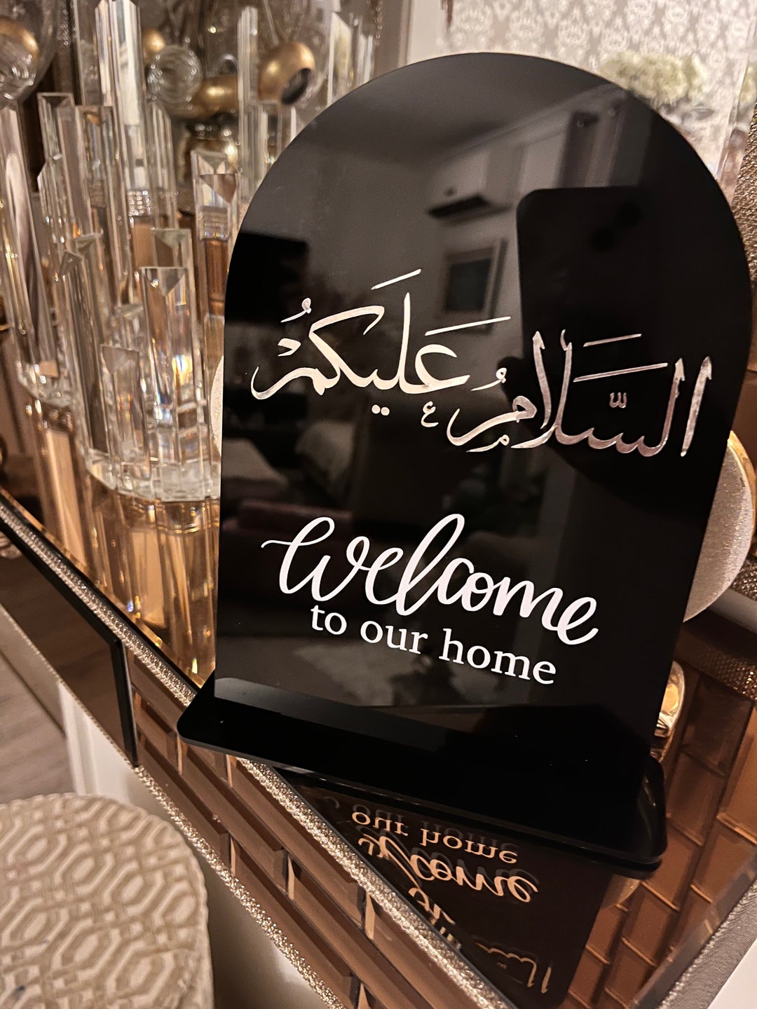 Entryway Sign, Islamic Sign, Table Decor,welcome to Our Home Sign - Etsy