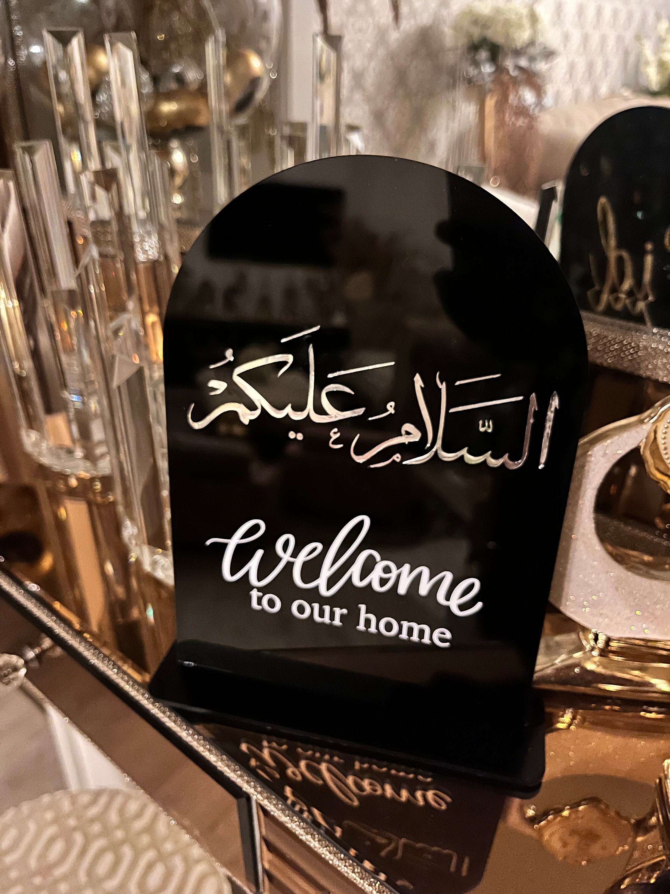 Entryway Sign, Islamic Sign, Table Decor,welcome to Our Home Sign - Etsy