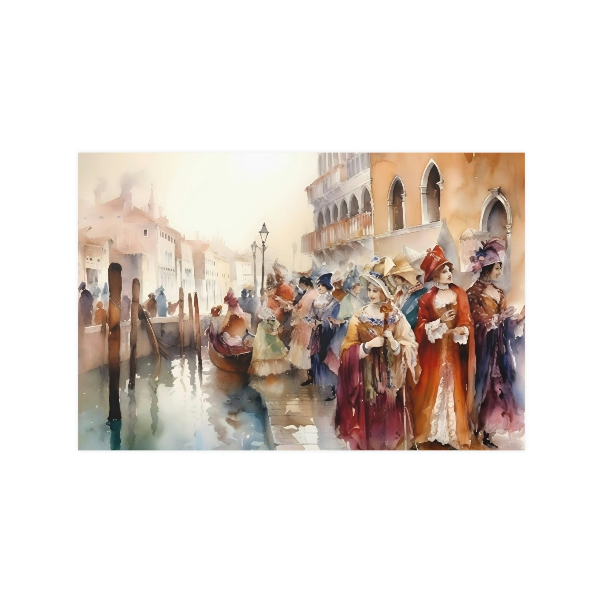 Venice Carnival Watercolor, Watercolor Print, Carnival Print, Carnival ...