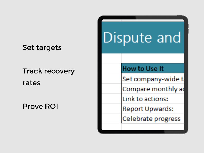 Revenue Protection, Dispute Tracker Excel Template | Chargeback ...