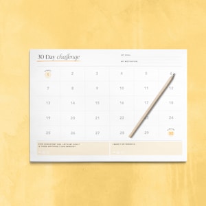 30 Day Challenge Printable V1 Landscape PDF Simple Atomic Habits ...