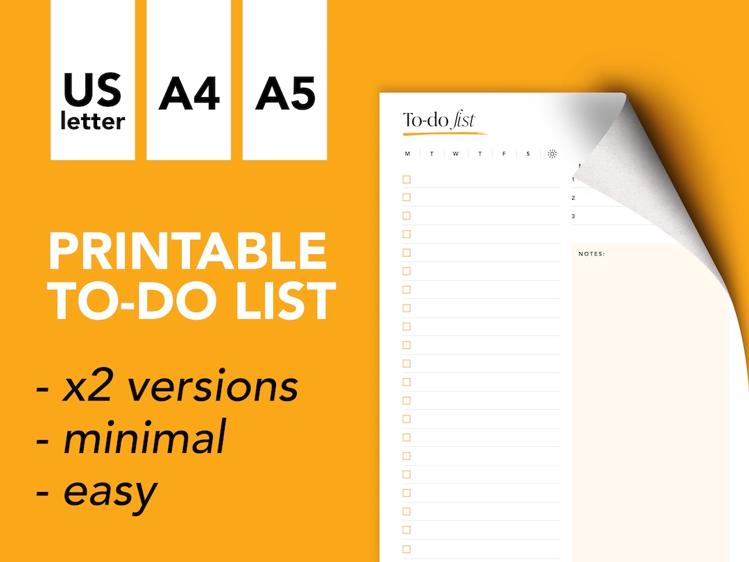 To Do List Printable To Do List PDF Planner Checklist Etsy Australia To Do List Printable To Do List PDF Planner Checklist Etsy Australia
