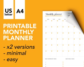 Daily Planner Printable Daily Planner PDF Checklist Simple Daily ...
