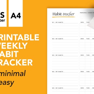 Weekly Habit Tracker Printable PDF Checklist Simple Atomic Habits ...