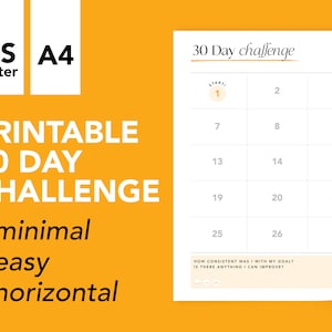30 Day Challenge Printable V1 Landscape PDF Simple Atomic Habits ...