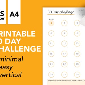 30 Day Challenge Printable V2 Portrait PDF Simple Atomic Habits ...